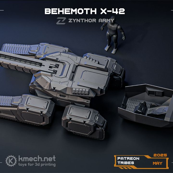 3D Printable BEHEMOTH tank by Kmech